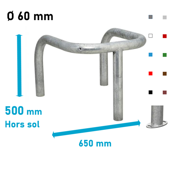 Etrier de protection diam. 60 mm - Metropole Equipements